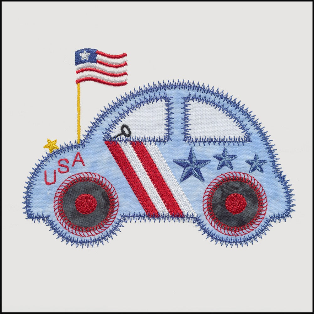 V-Stitch Designs Cute Car Single 4 Embroidery Design - Digital Download