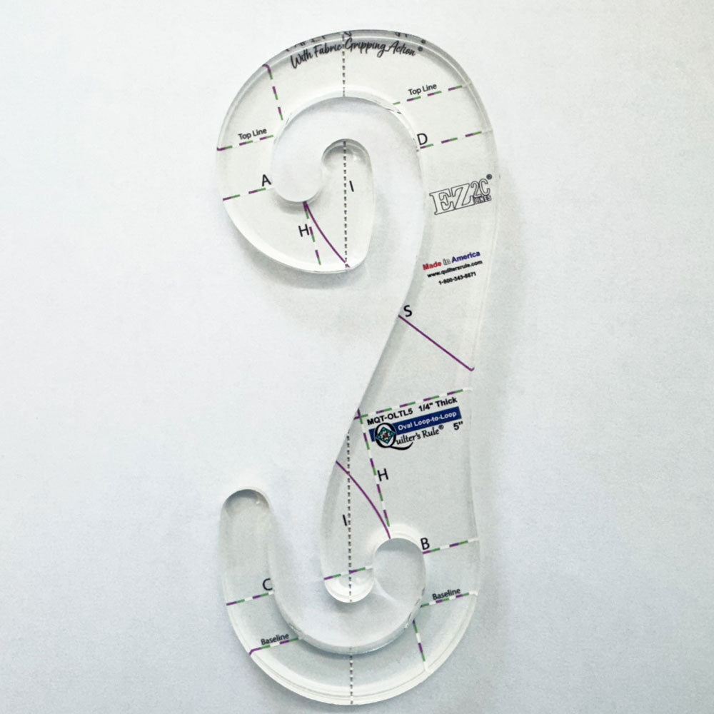 Quilter's Rule ¼" Oval Loop to Loop Template 5" or 6" | Quilt Direct