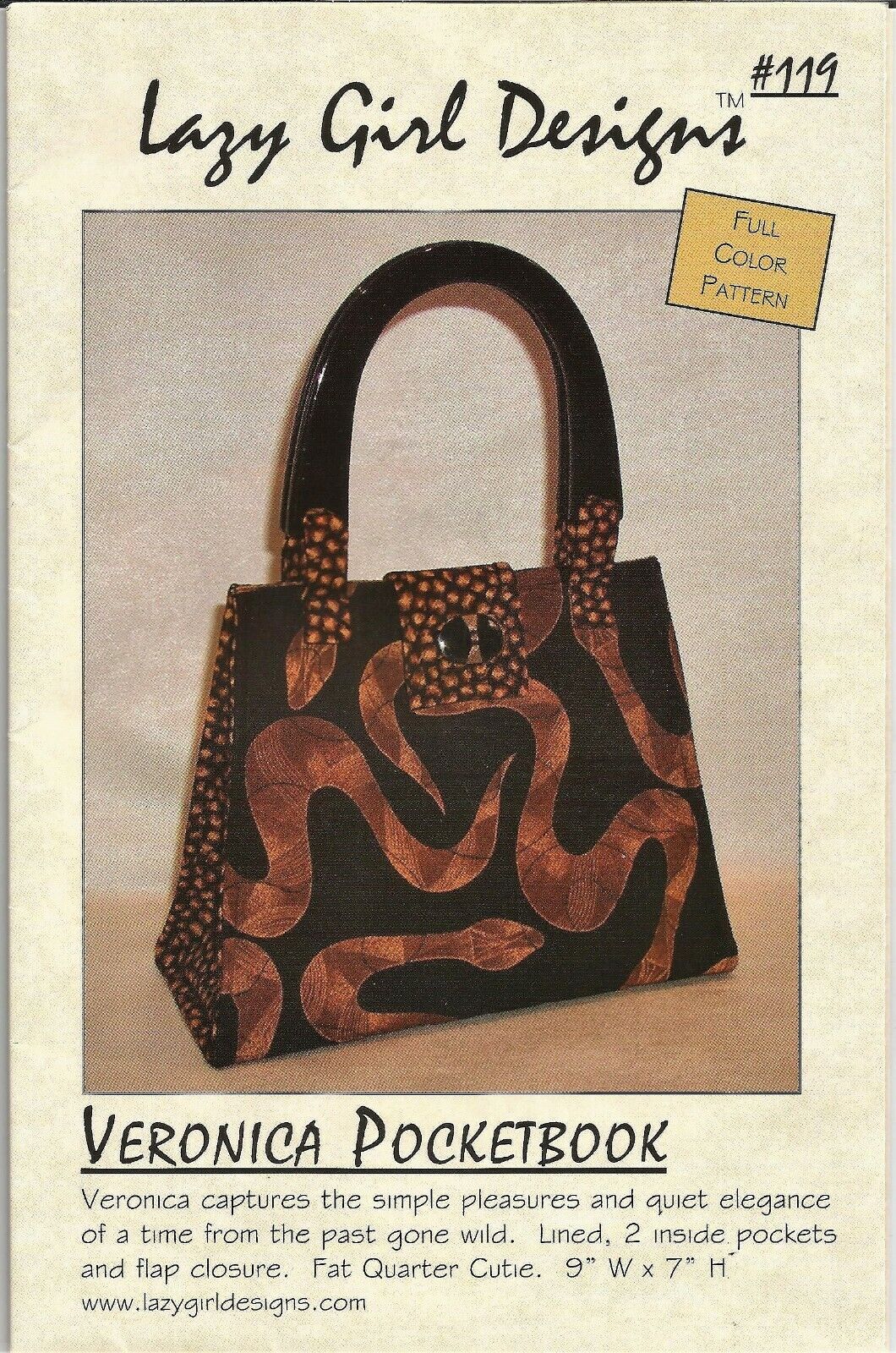 Lazy Girl Designs Veronica Handbag Pattern | Bag Making Patterns